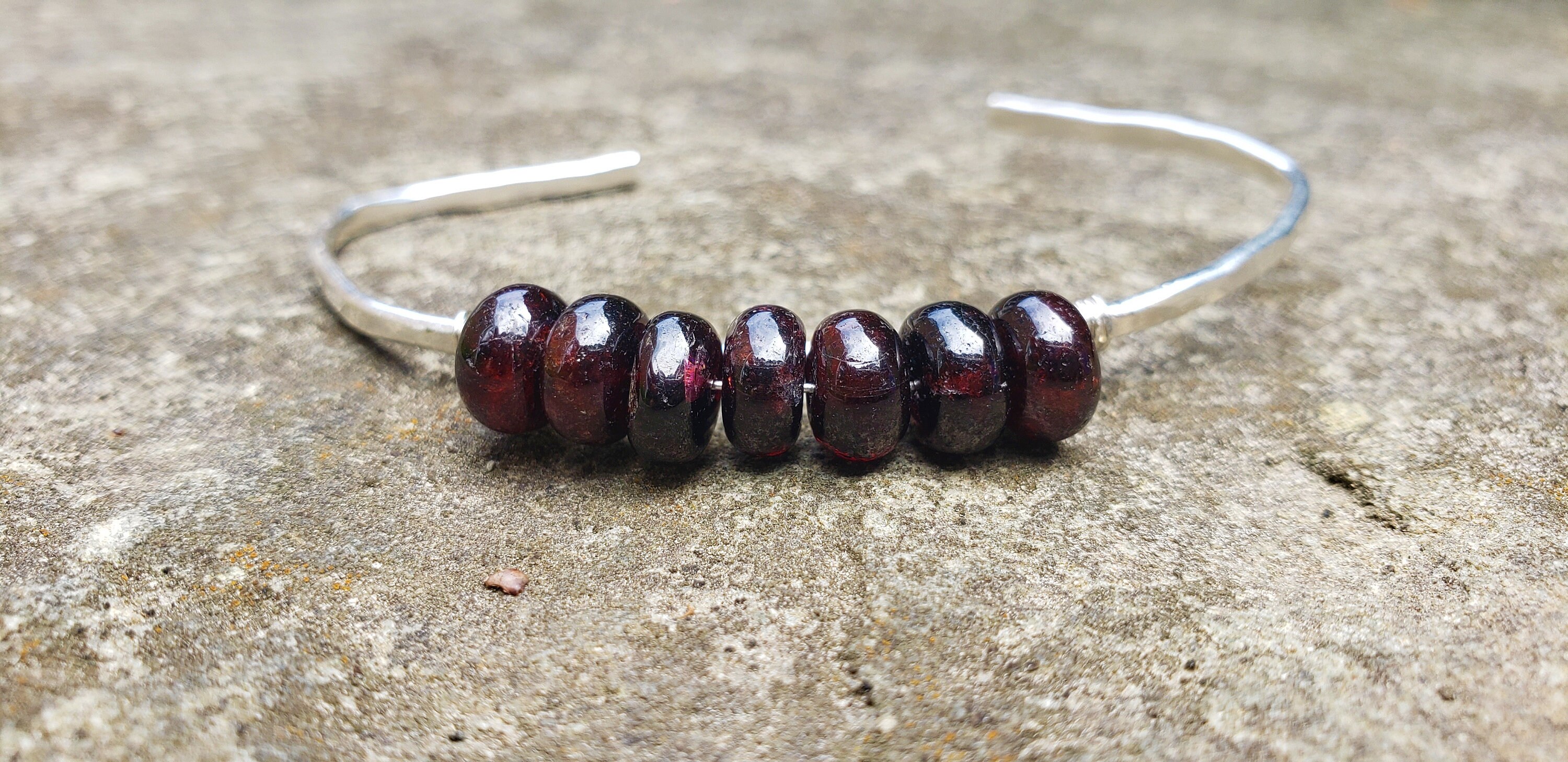 Mix and Match Sterling Silver & Raw Stone Layering Bracelets Silver ...