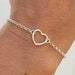 Sterling Silver Heart Charm Bracelet - Delicate Handmade Jewelry - Etsy