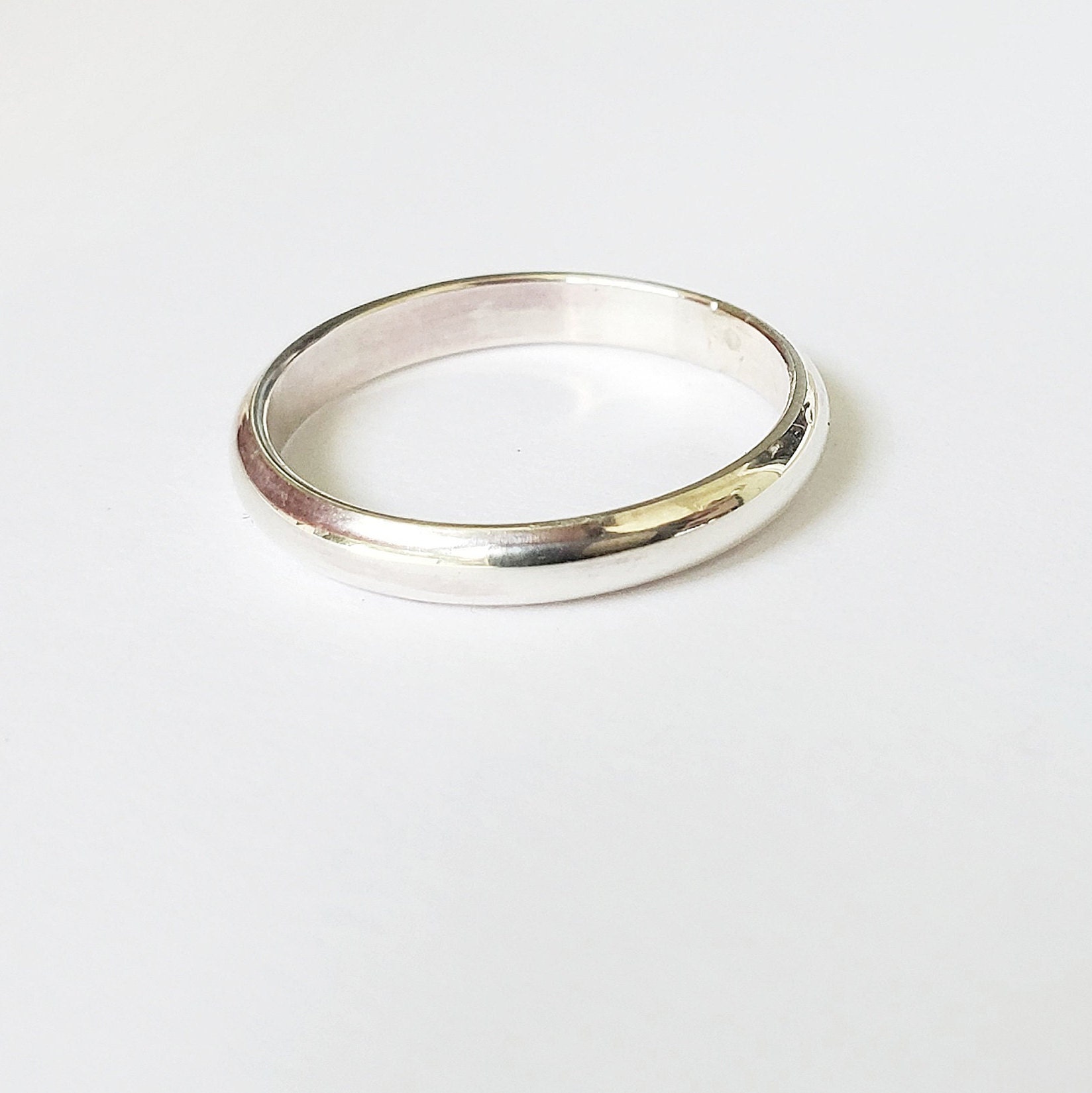 Plain Silver Ring Minimalist Ring Simple Ring Stackable - Etsy