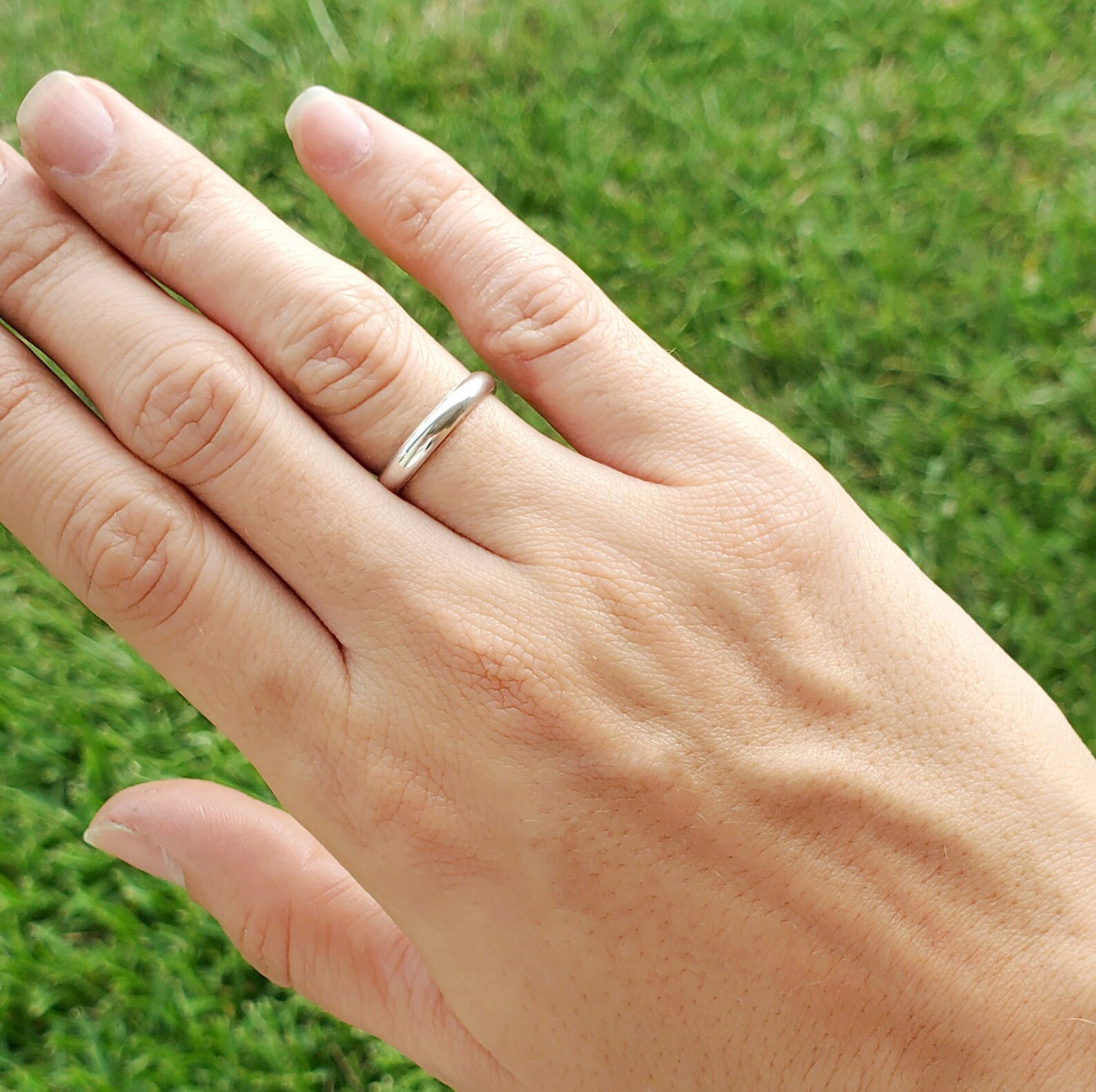 Plain Silver Ring Minimalist Ring Simple Ring Stackable - Etsy