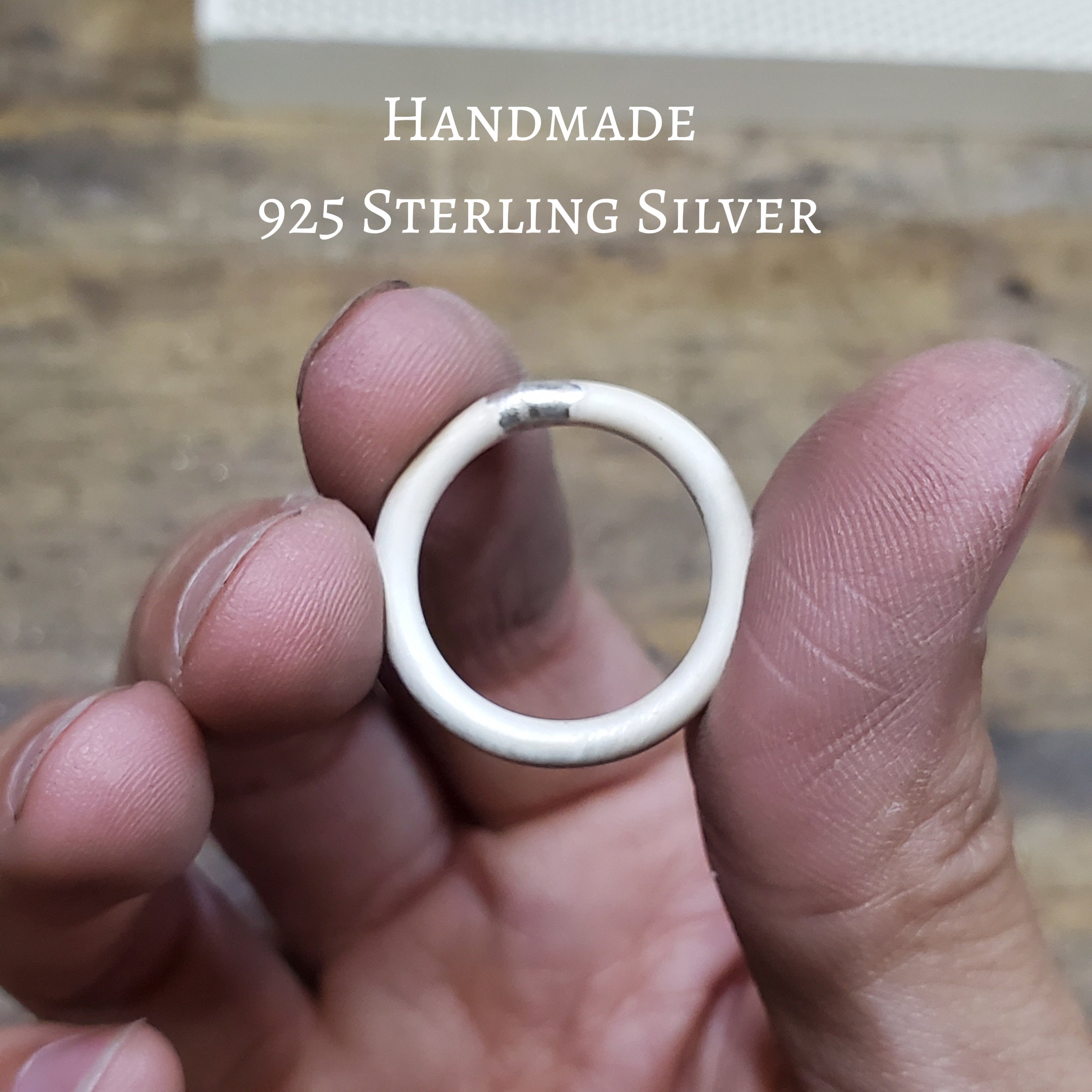 Chunky Ring Sterling Silver 925 Thick Silver Ring Stacking - Etsy