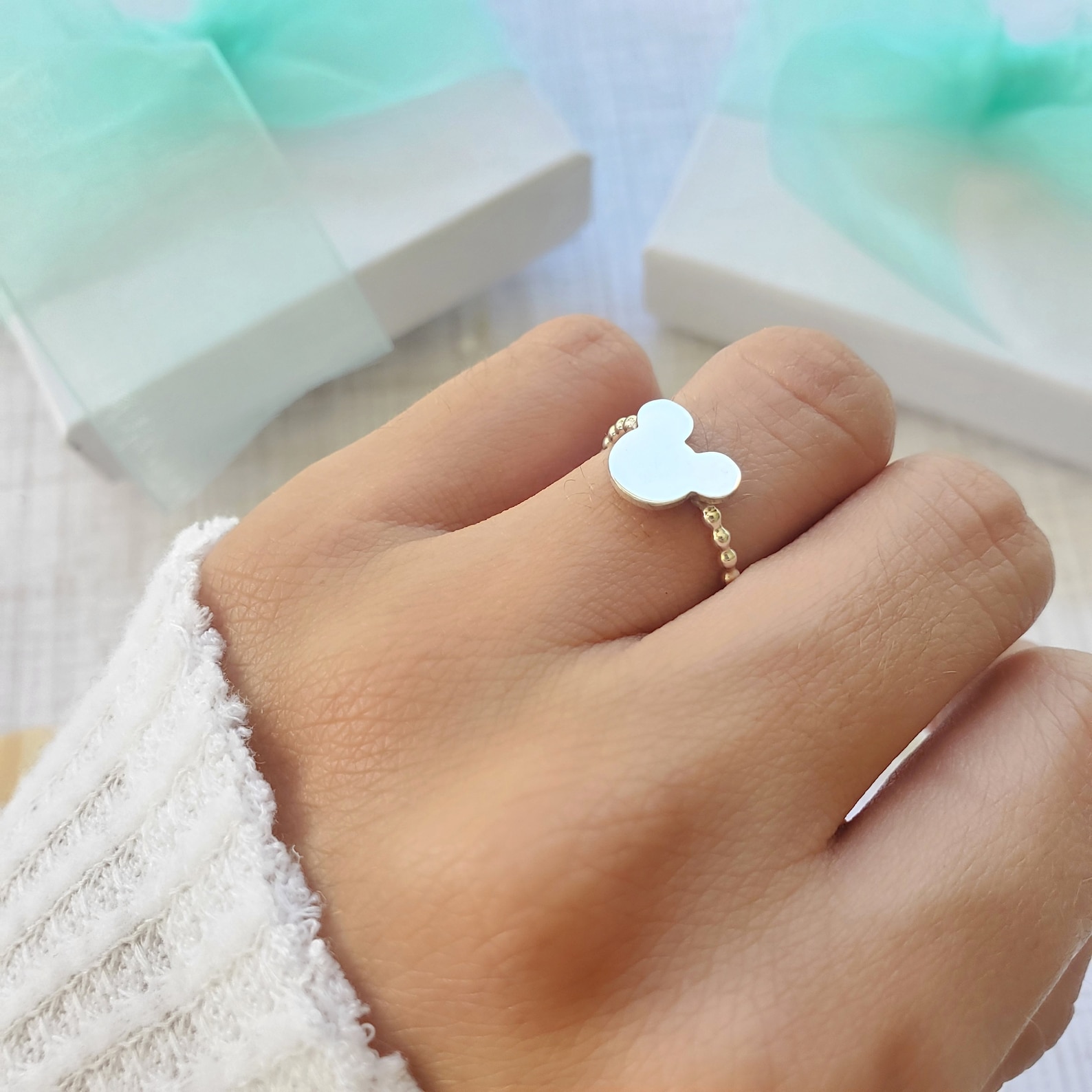 Mickey Mouse Ring Sterling Silver Disney Engagement Ring | Etsy