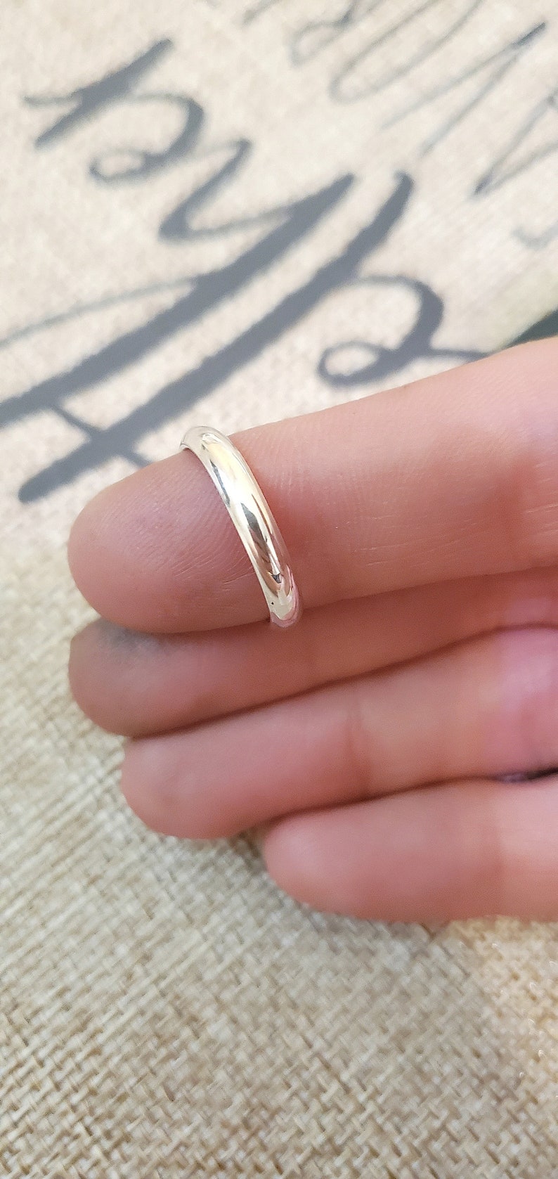 Plain silver ring Minimalist ring simple ring Stackable | Etsy