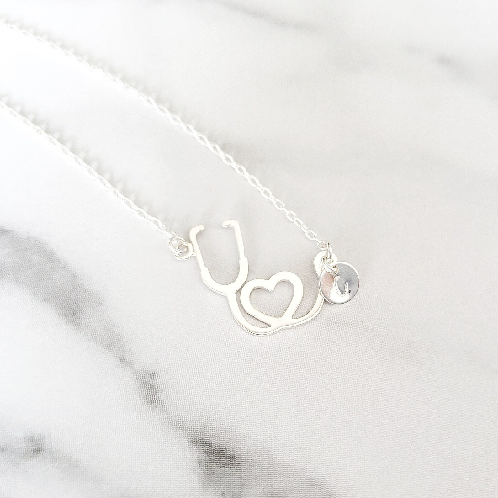 Stethoscope Necklace Sterling Silver Stethoscope Charm for - Etsy