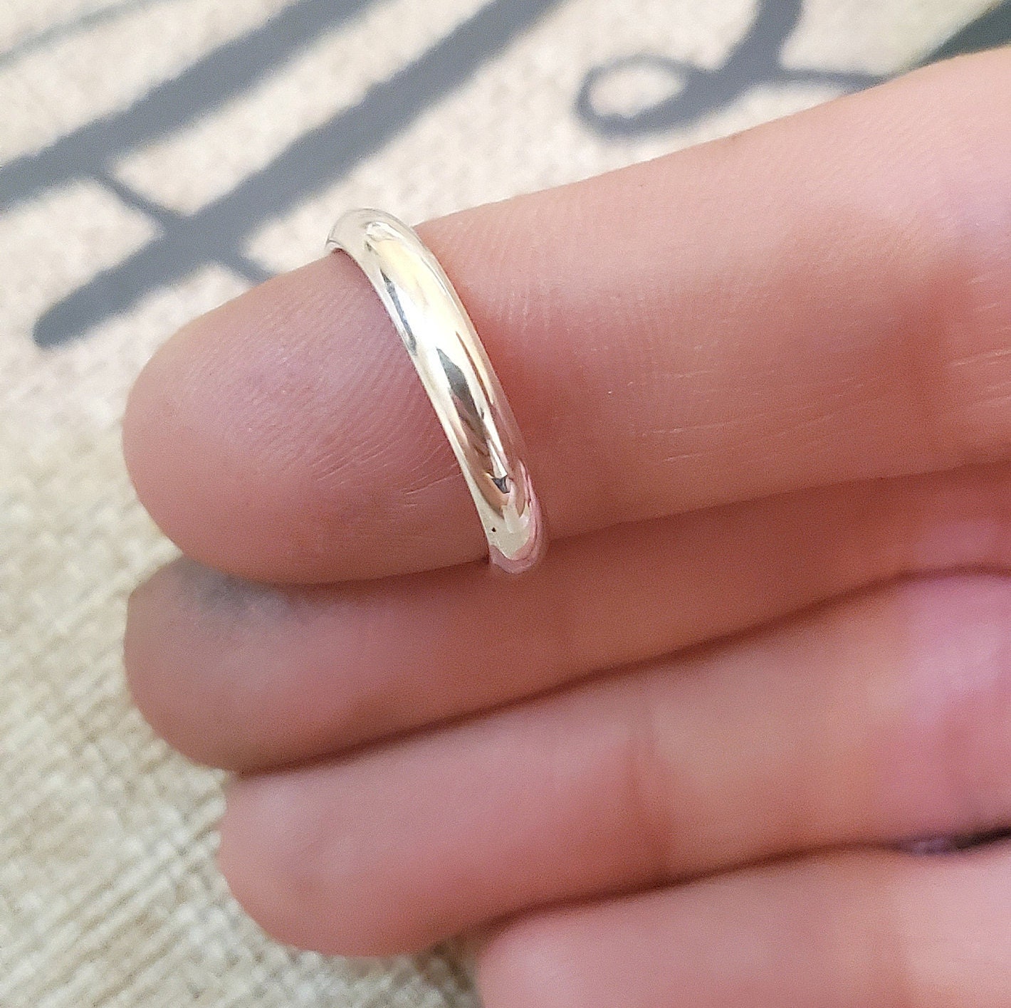 Plain Silver Ring Minimalist Ring Simple Ring Stackable - Etsy