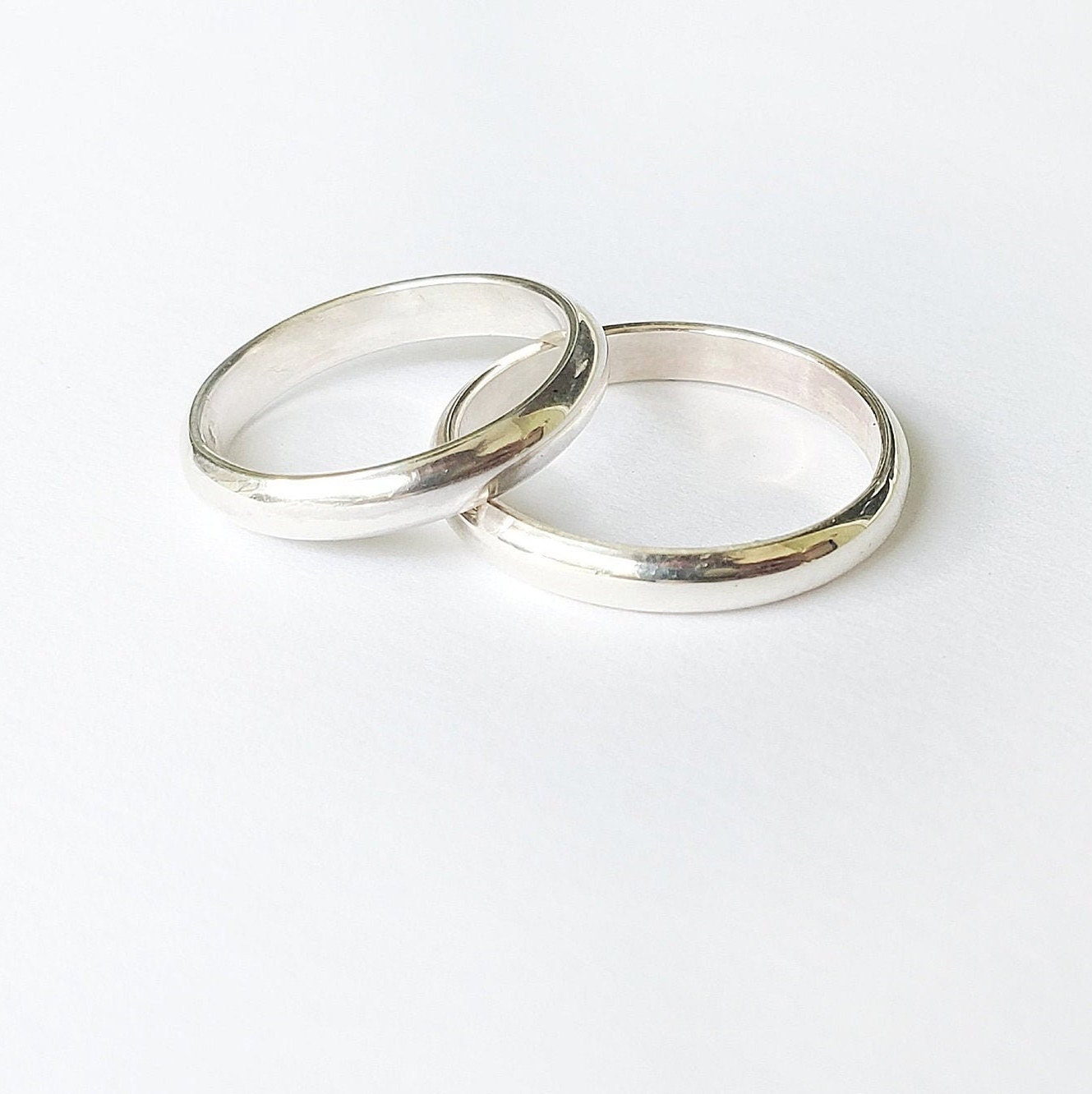 Plain Silver Ring Minimalist Ring Simple Ring Stackable - Etsy