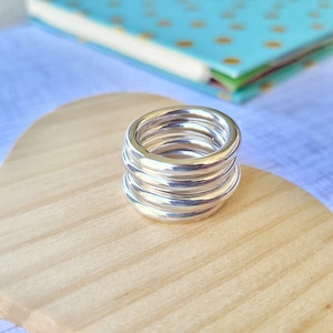 Chunky Sterling Silver Ring, Thick Silver Rings, Stacking Ring for ...