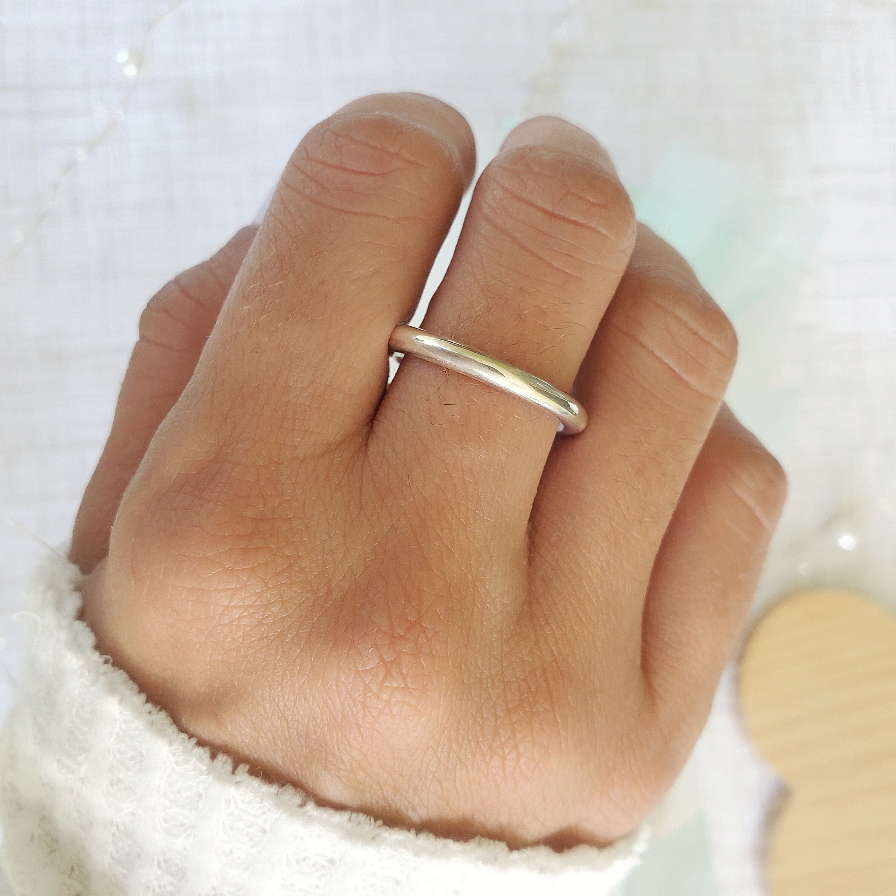 Chunky Ring Sterling Silver 925 Thick Silver Ring Stacking - Etsy