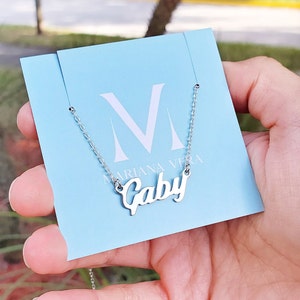 Name Necklace Sterling Silver, My Name Necklace, Personalized Cursive ...