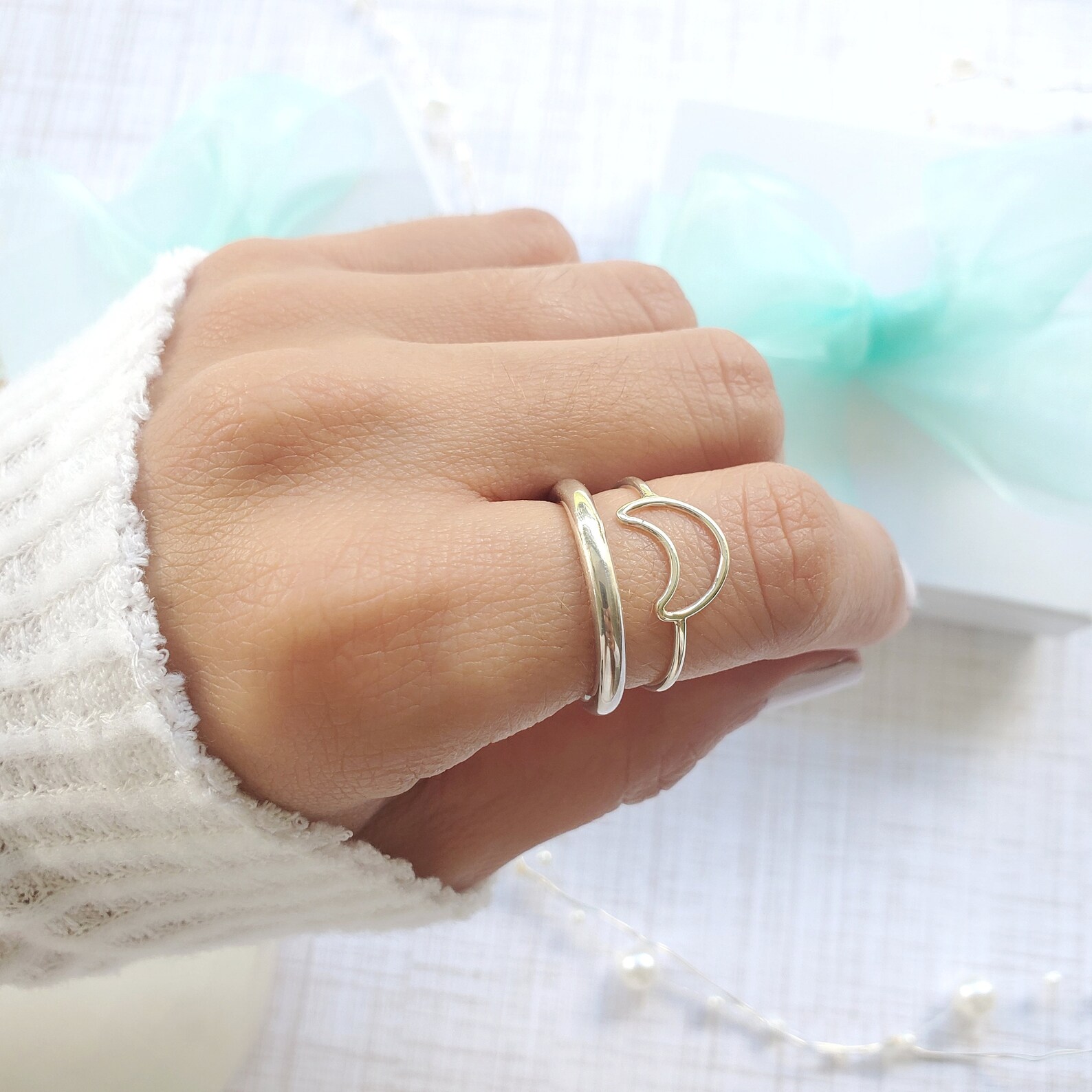 Chunky Ring Sterling Silver 925 Thick Silver Ring Stacking - Etsy