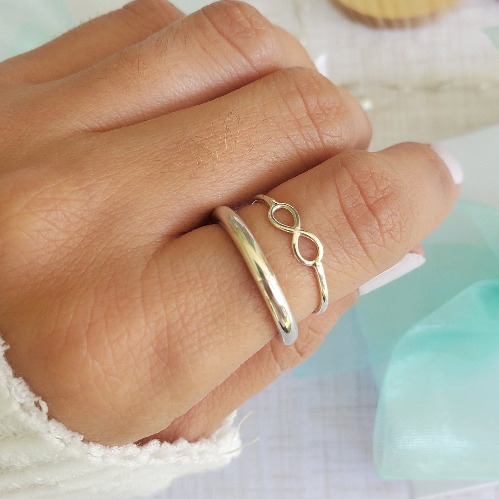 Sterling Silver Infinity Ring Infinity Symbol Ring Infinity - Etsy