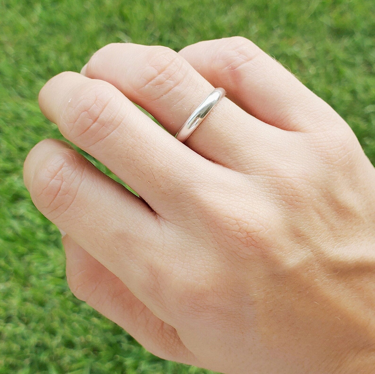 Plain Silver Ring Minimalist Ring Simple Ring Stackable - Etsy