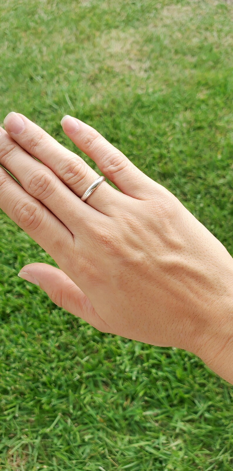 Plain silver ring Minimalist ring simple ring Stackable | Etsy