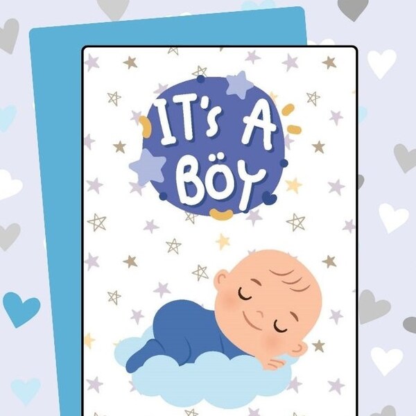 Its a Boy Card - Etsy