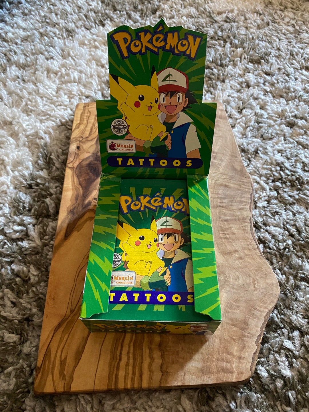 Topps/merlin Collections 1999/2000 Rare “pokemon Tattoos” Full Box - Etsy