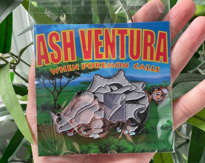 Ash Ventura: When Pokemon Call “rhyhorn Birth” Slider Pin - Etsy