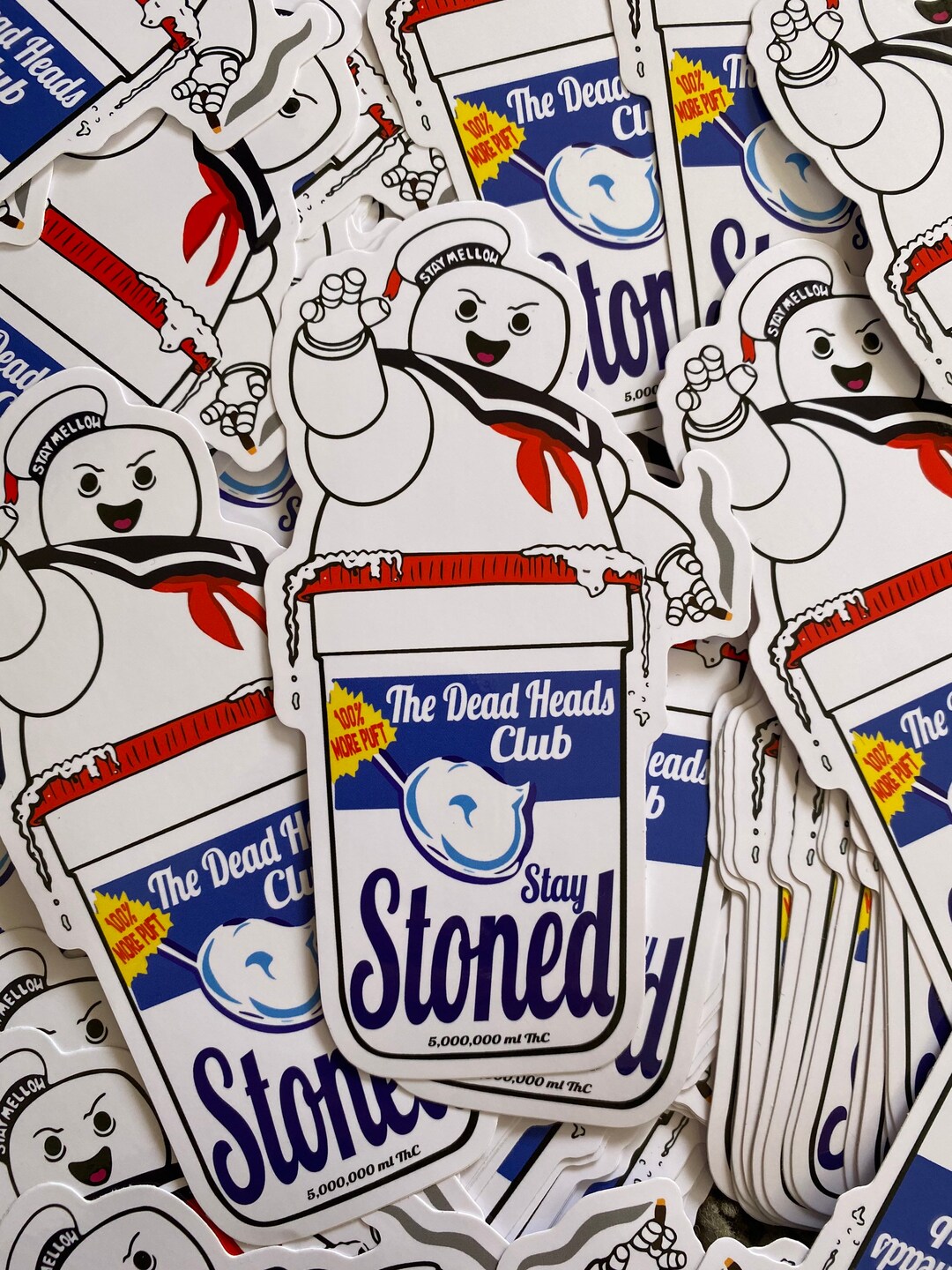 Stay Puft S'more Vinyl Sticker: Ghostbuster X Fluff Marshmallow Man ...