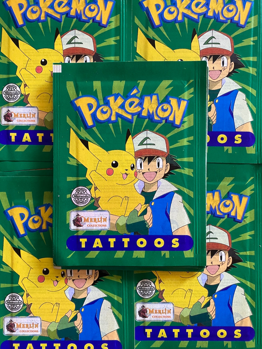 Topps/merlin Collections 1999/2000 Rare pokemon Tattoos Sealed Packs - Etsy