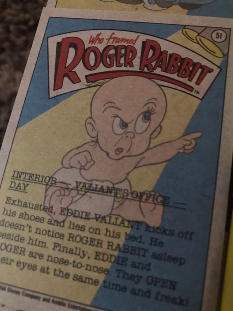 1987 Topps Who Framed Roger Rabbit Sealed Movie Trading - Etsy
