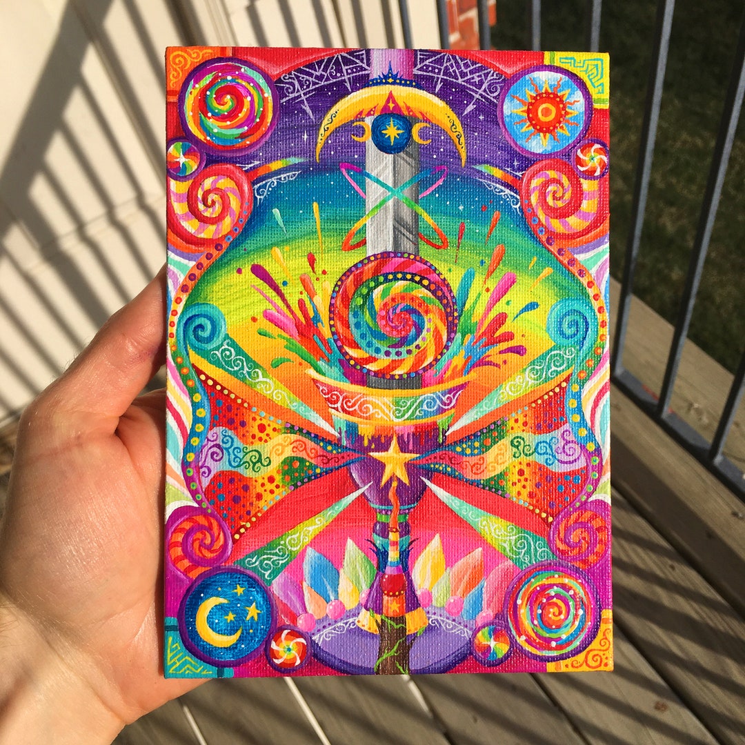 Original Tarot Painting the Magician - Etsy