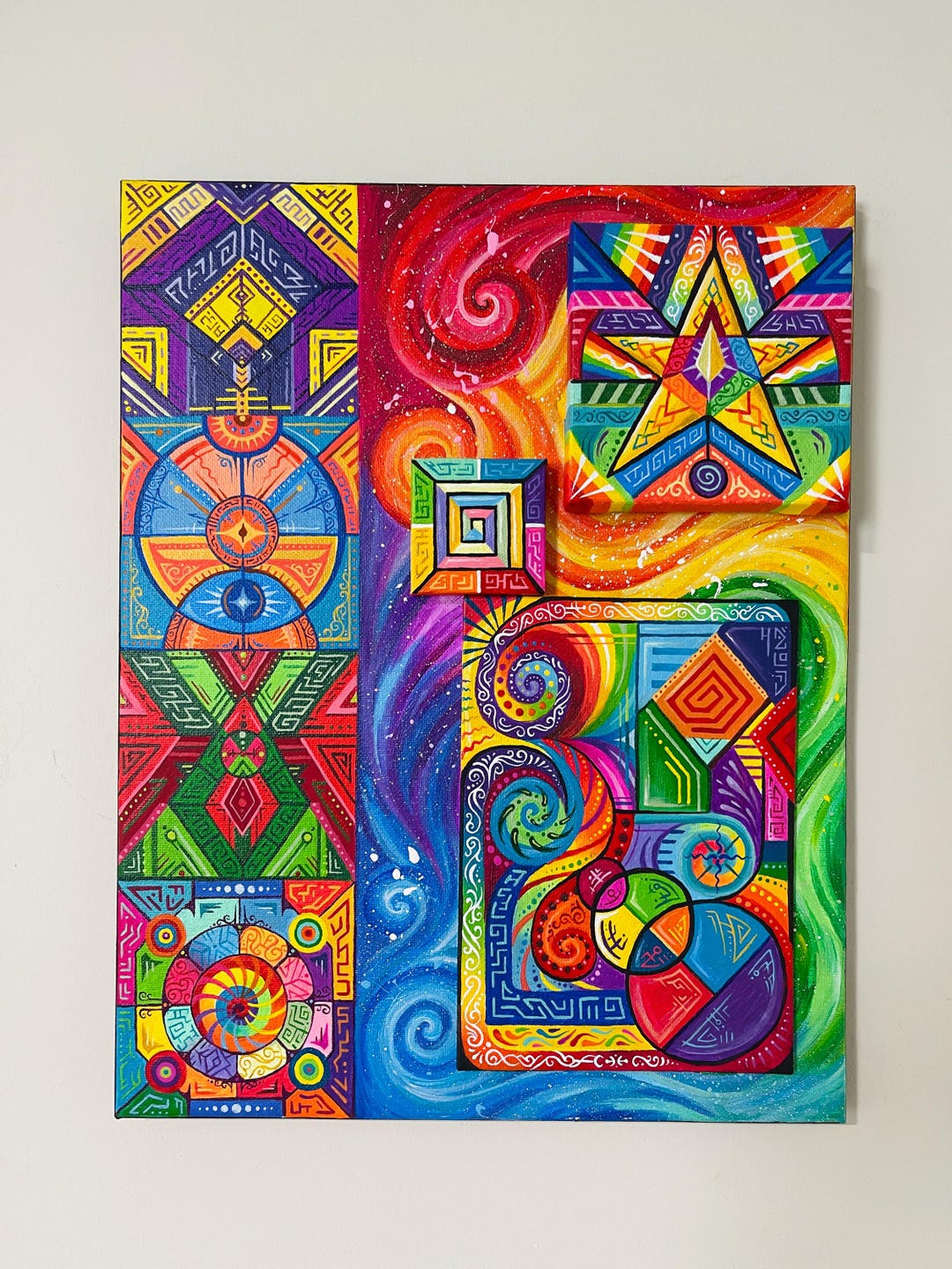 Original 3D Rainbow Painting - "spell Decrypter" - Etsy