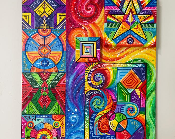 Original 3D Rainbow Painting - "spell Decrypter" - Etsy