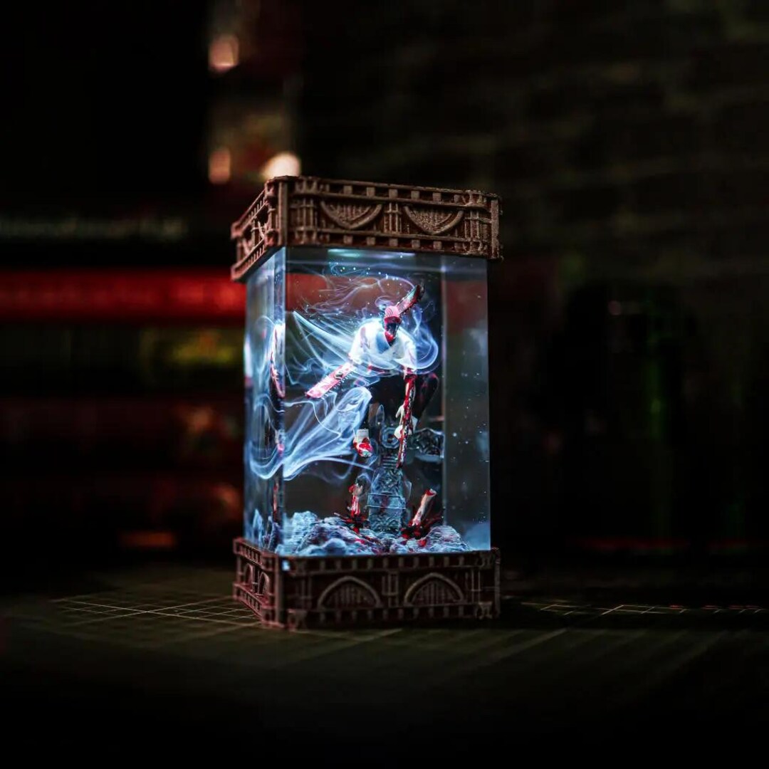 Chainsaw Man Denji Resin Lamp, Anime Fan Art Epoxy LED Night Light ...