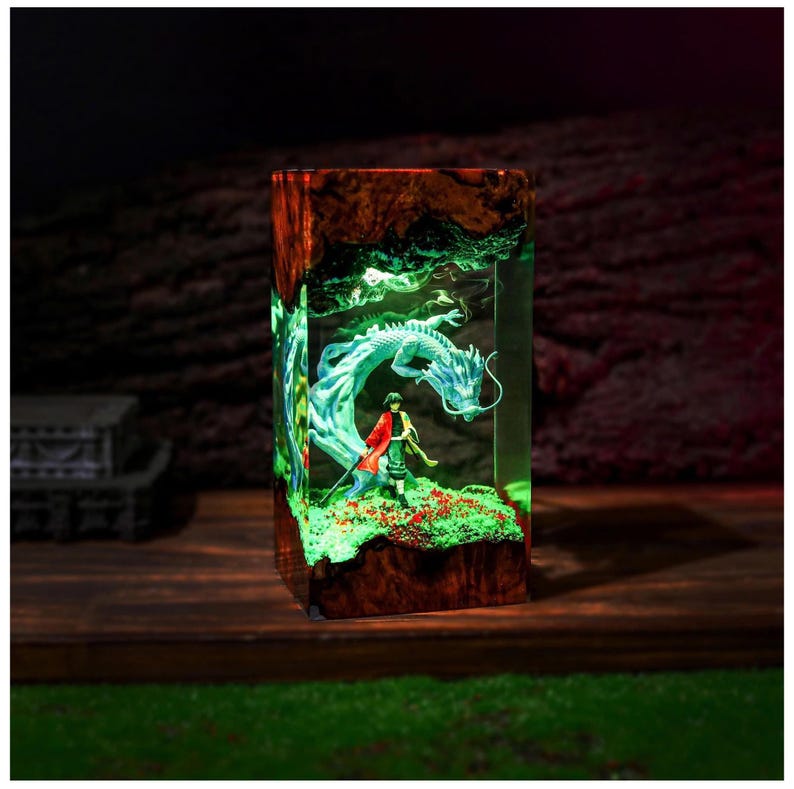 Giyu Tomioka Demon Slayer Epoxy Lamp, Kimetsu No Yaiba Night Lamp ...
