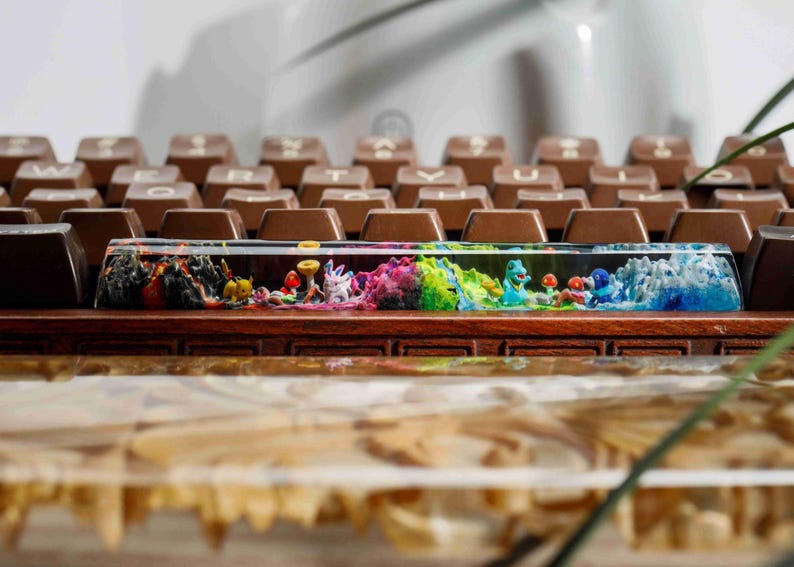 Pokemon Themed Resin Spacebar Keycap, Mechanical Keyboard Artisan ...