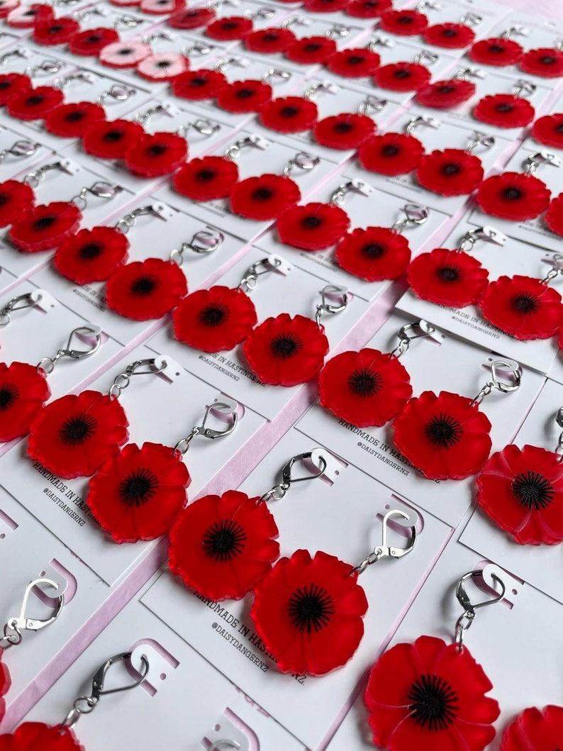 Poppy Earring Laser Cut File, Simple Cut and Engrave, Easy Paint or No ...