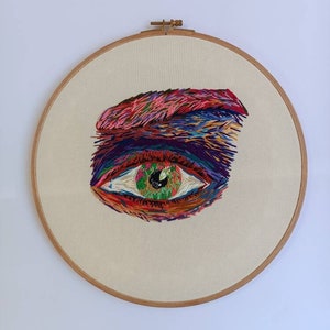 Eye Embroidery Wall Art Hand Embroidery Hoop Art Eye Painting Hoop Wall ...