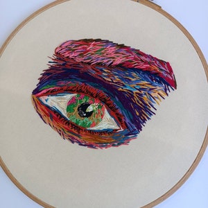 Eye Embroidery Wall Art Hand Embroidery Hoop Art Eye Painting Hoop Wall ...