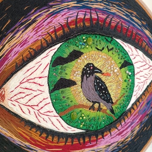 Shaman Eye Wall Art Spiritual Pagan Hanging Decor Embroidery Hoop Art ...