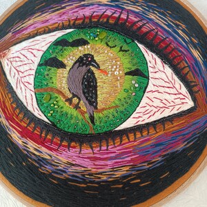 Shaman Eye Wall Art Spiritual Pagan Hanging Decor Embroidery Hoop Art ...