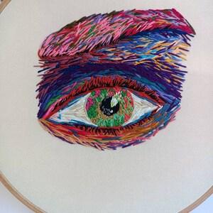Eye Embroidery Wall Art Hand Embroidery Hoop Art Eye Painting Hoop Wall ...