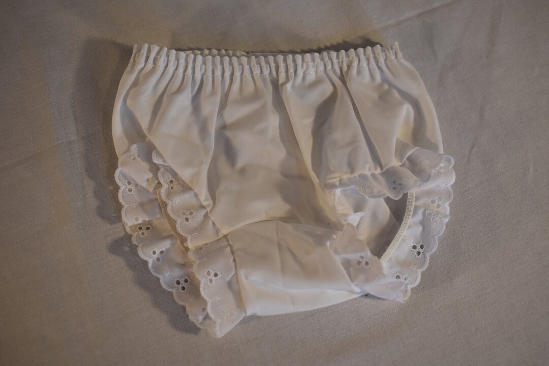 Baby White Diaper Cover With Eyelet Trim NWT Size 1 - Etsy