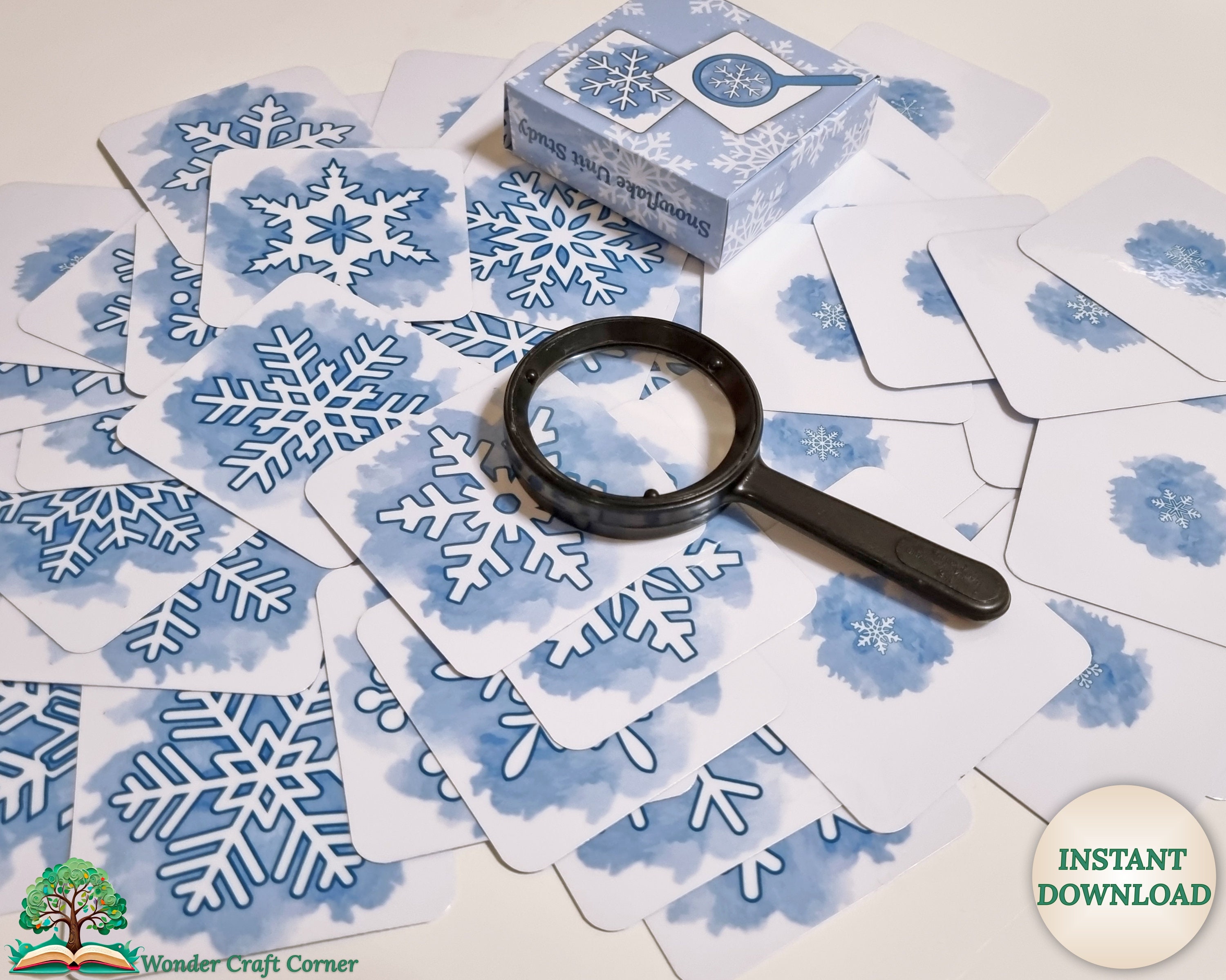 Snowflake Unit Study With a Magnifying Glass, Snowflake Activity ...