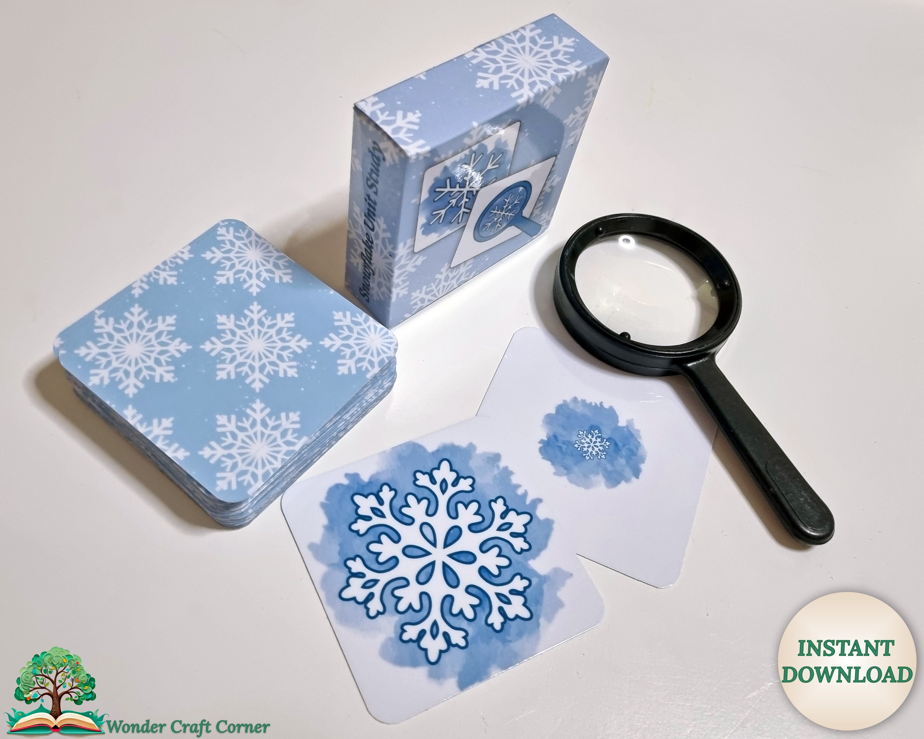 Snowflake Unit Study With a Magnifying Glass, Snowflake Activity ...