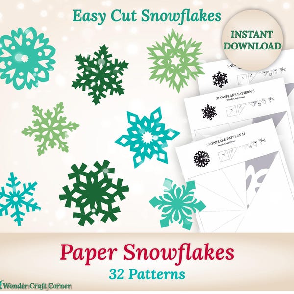 Snowflake Patterns to Cut Out - Etsy