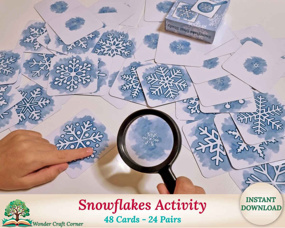 Snowflake Unit Study With a Magnifying Glass, Snowflake Activity ...
