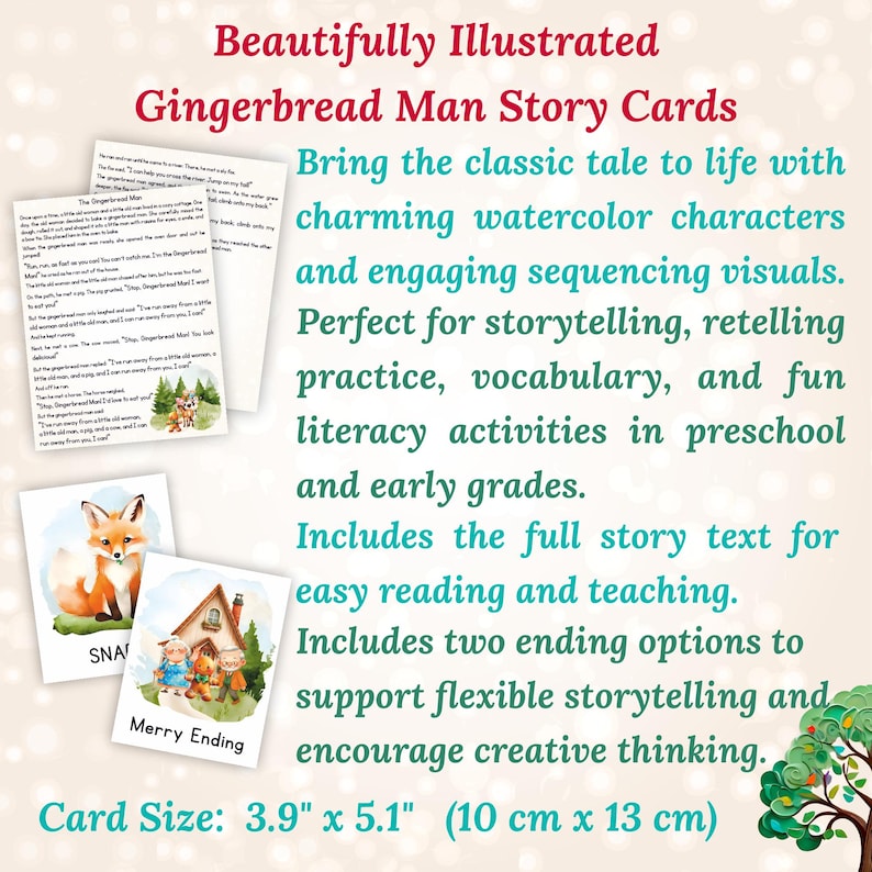 Gingerbread Man Story Cards | 24 Fairy Tale Sequencing Cards ...