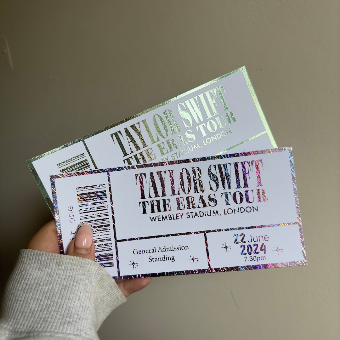 Taylor Swift Eras Tour 2023 2024 Foiled Concert Ticket Show Keepsake ...