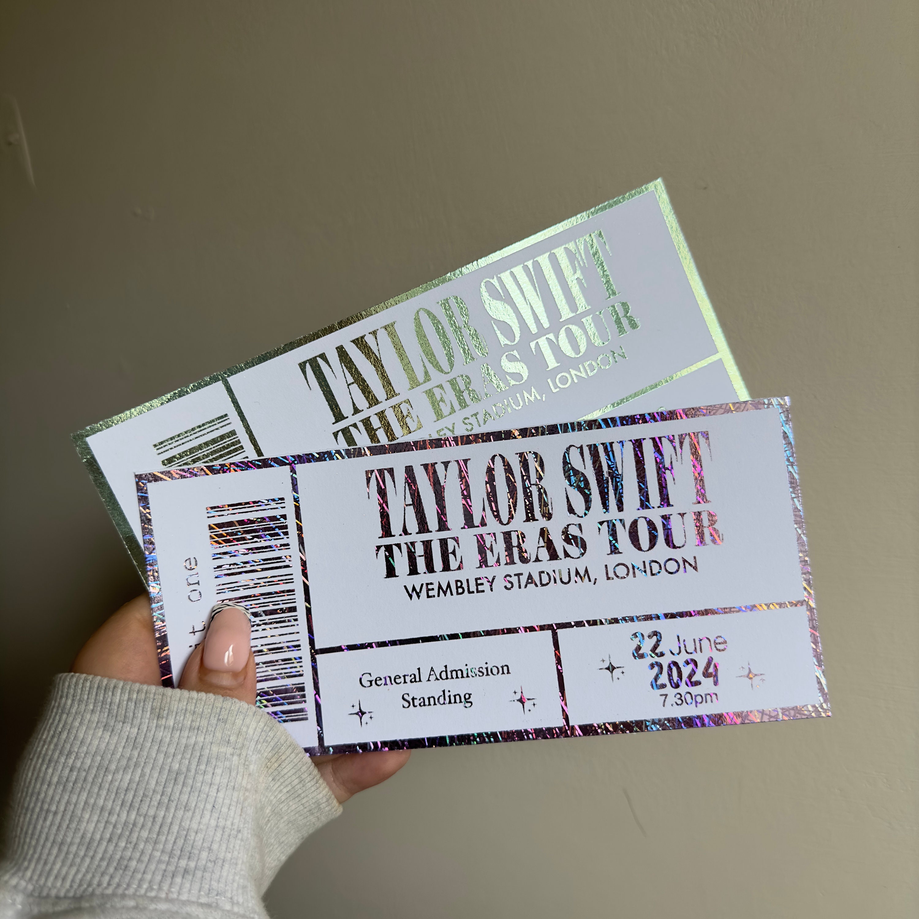 Taylor Swift Eras Tour 2023 2024 Foiled Concert Ticket Show Keepsake ...