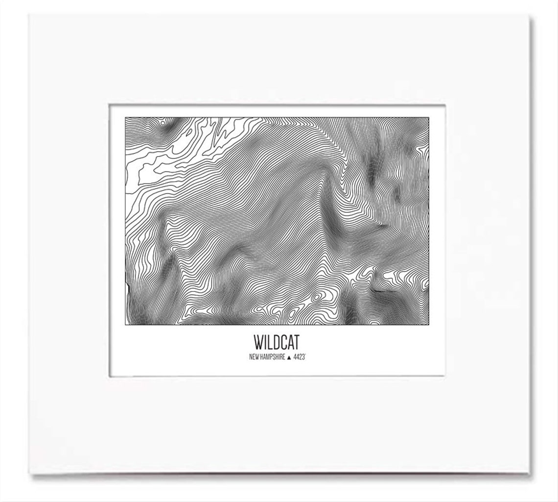 Wildcat Ski Area Topographic Mountain Print - Etsy