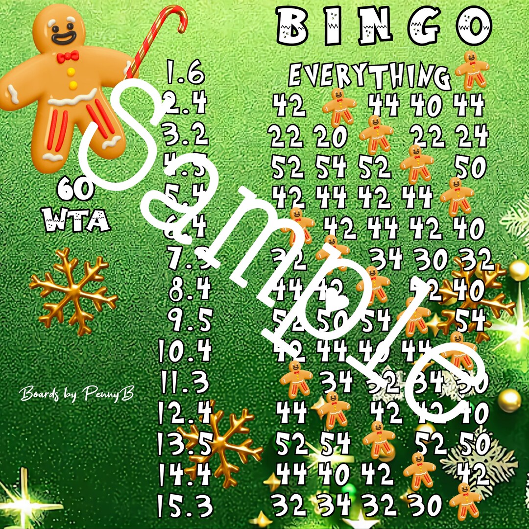 Bingo Board 1-15 - Etsy