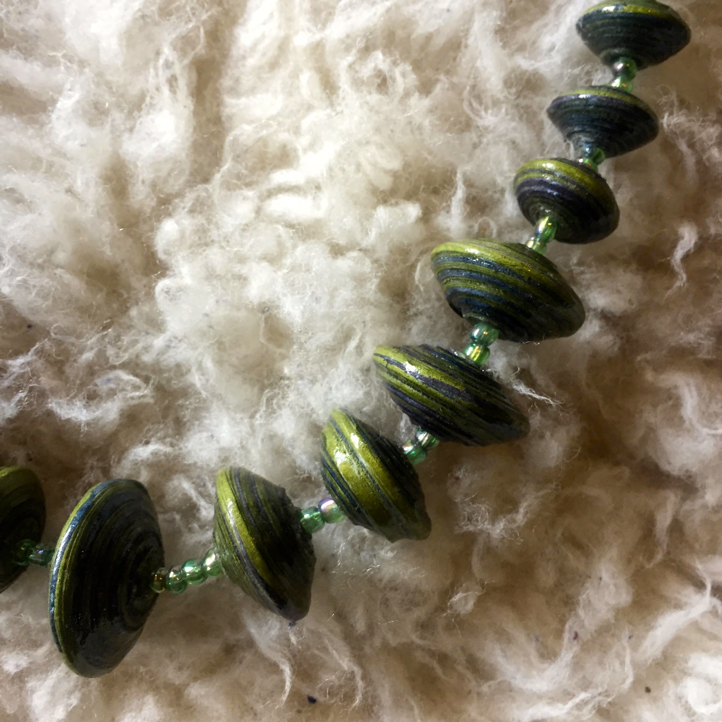 Handmade Upcycled Paper-beaded Ugandan Necklace - Etsy