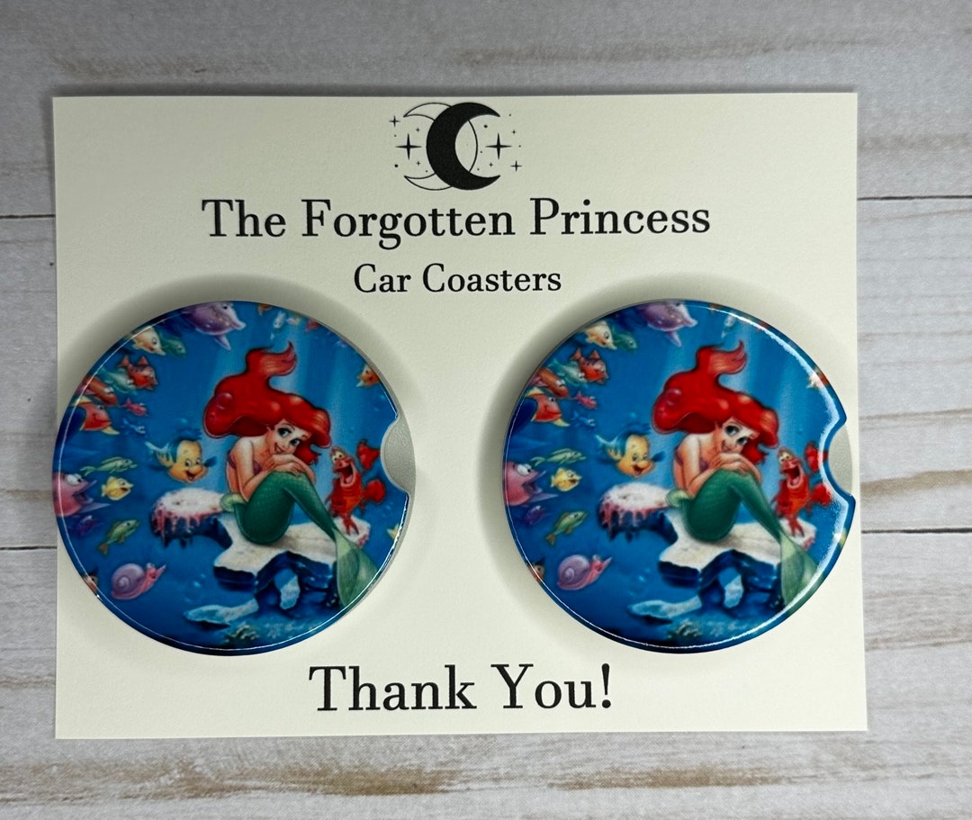 Little Mermaid Car Coasters - Etsy