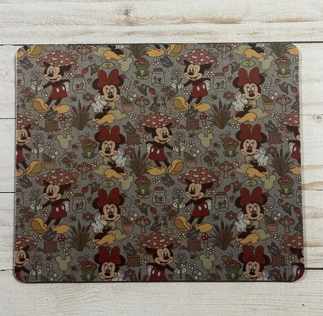 Cottagecore Mickey and Minnie Mousepad - Etsy