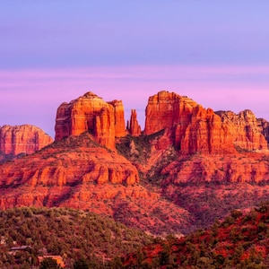 Cathedral Rock Sunset, Sedona, Arizona, Landscape Photo Print - Etsy