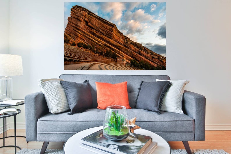 Canvas Print Red Rocks Amphitheatre Colorado Landscape | Etsy